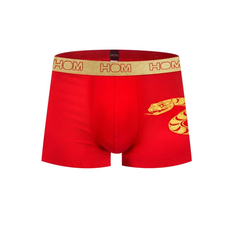 Snake Red Boxer Briefs - HOM Hong Kong